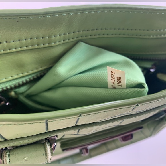 Coach | Bags | Rare Coach Green Croc Embossed Leather Swagger Bag ...